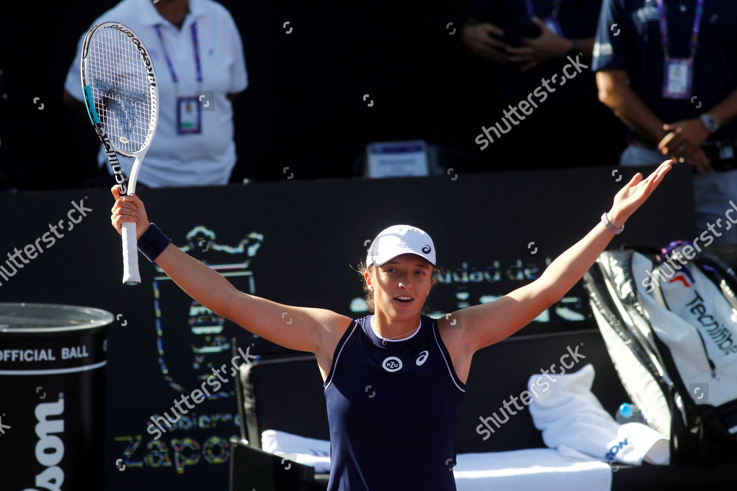 Polish Tennis Player Iga Swiatek Action Editorial Stock Photo - Stock ...