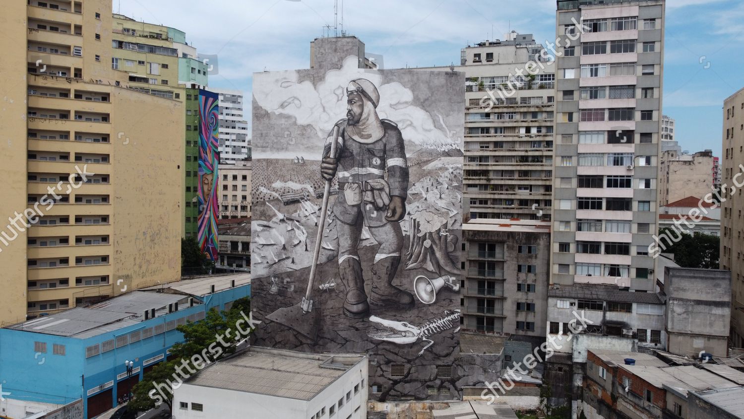 Mural By Brazilian Artist Activist Mundano Editorial Stock Photo ...