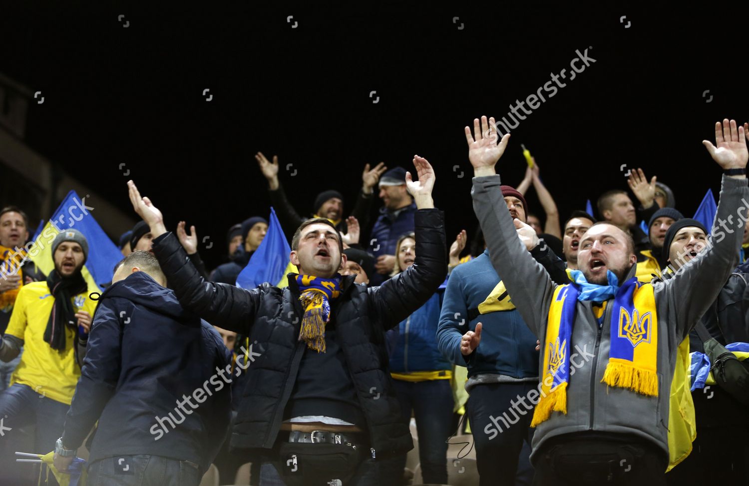 Ukrainian Soccer Fans Support Their Team Editorial Stock Photo - Stock ...