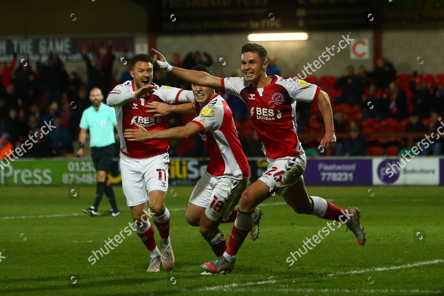 Callum Johnson Fleetwood Celebrates Scoring His Editorial Stock Photo ...