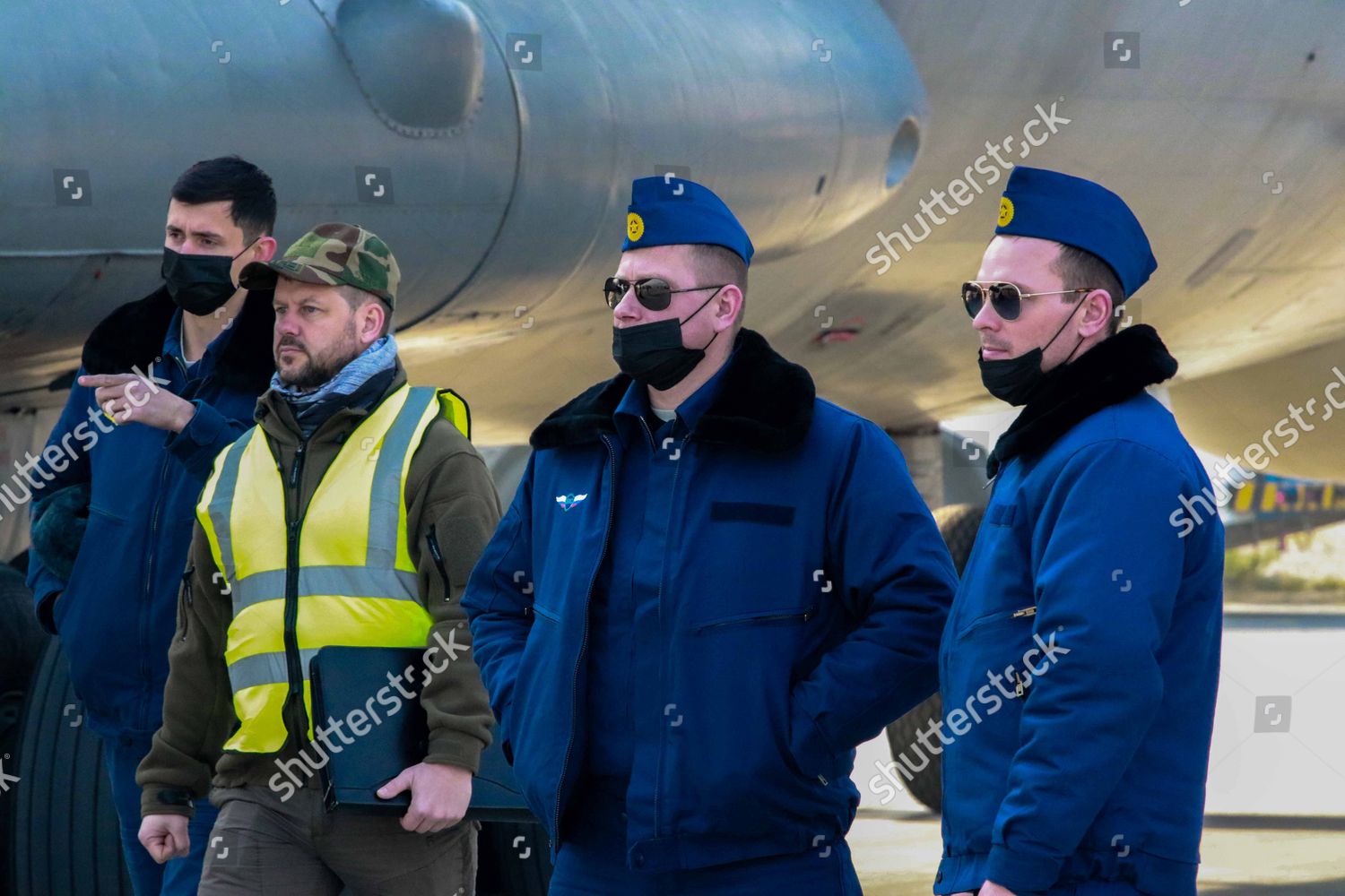 Russian Flight Crew Looks On Airport Editorial Stock Photo - Stock ...