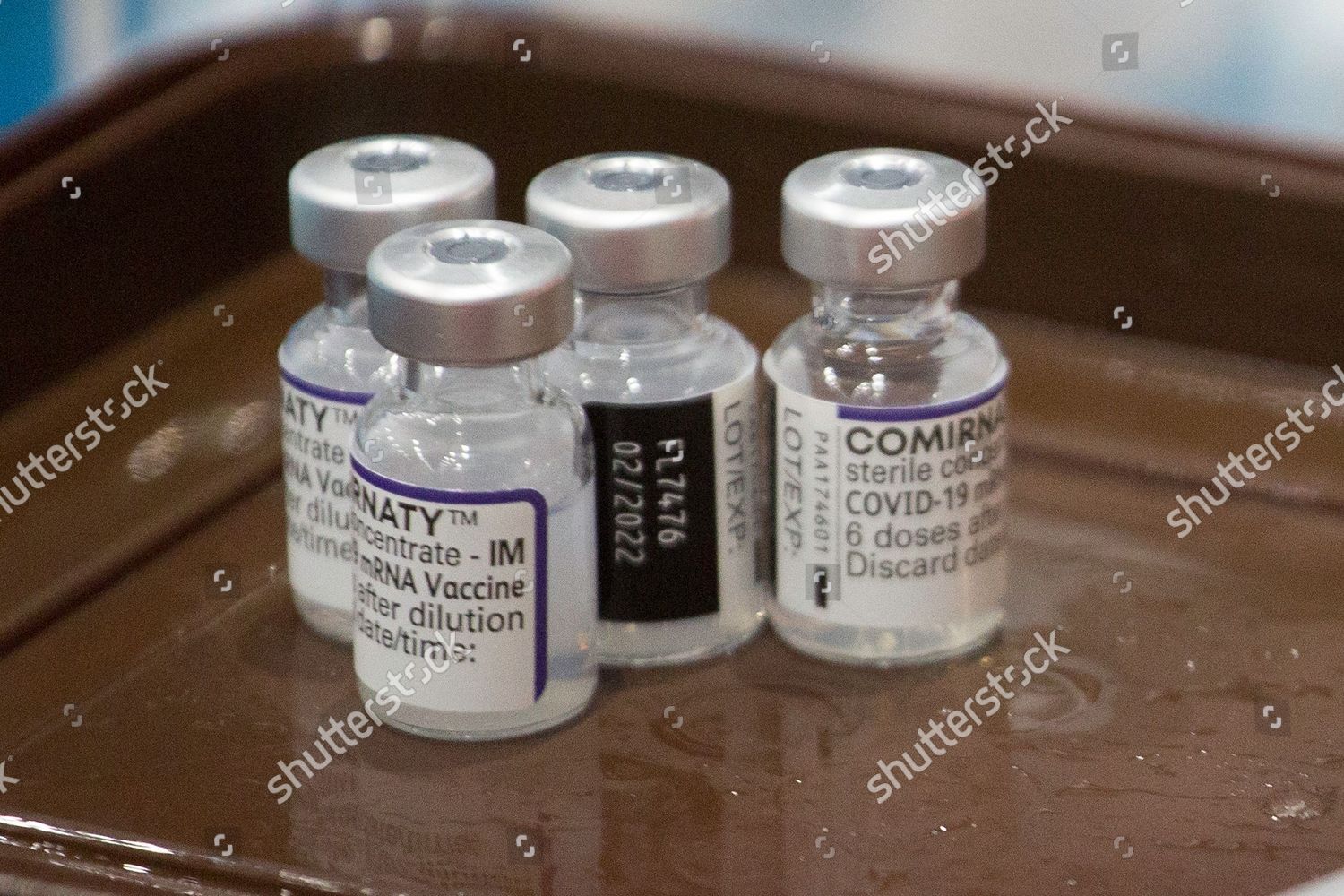 Pfizer Vaccine Packaged Vials Prepare Infusion Editorial Stock Photo ...