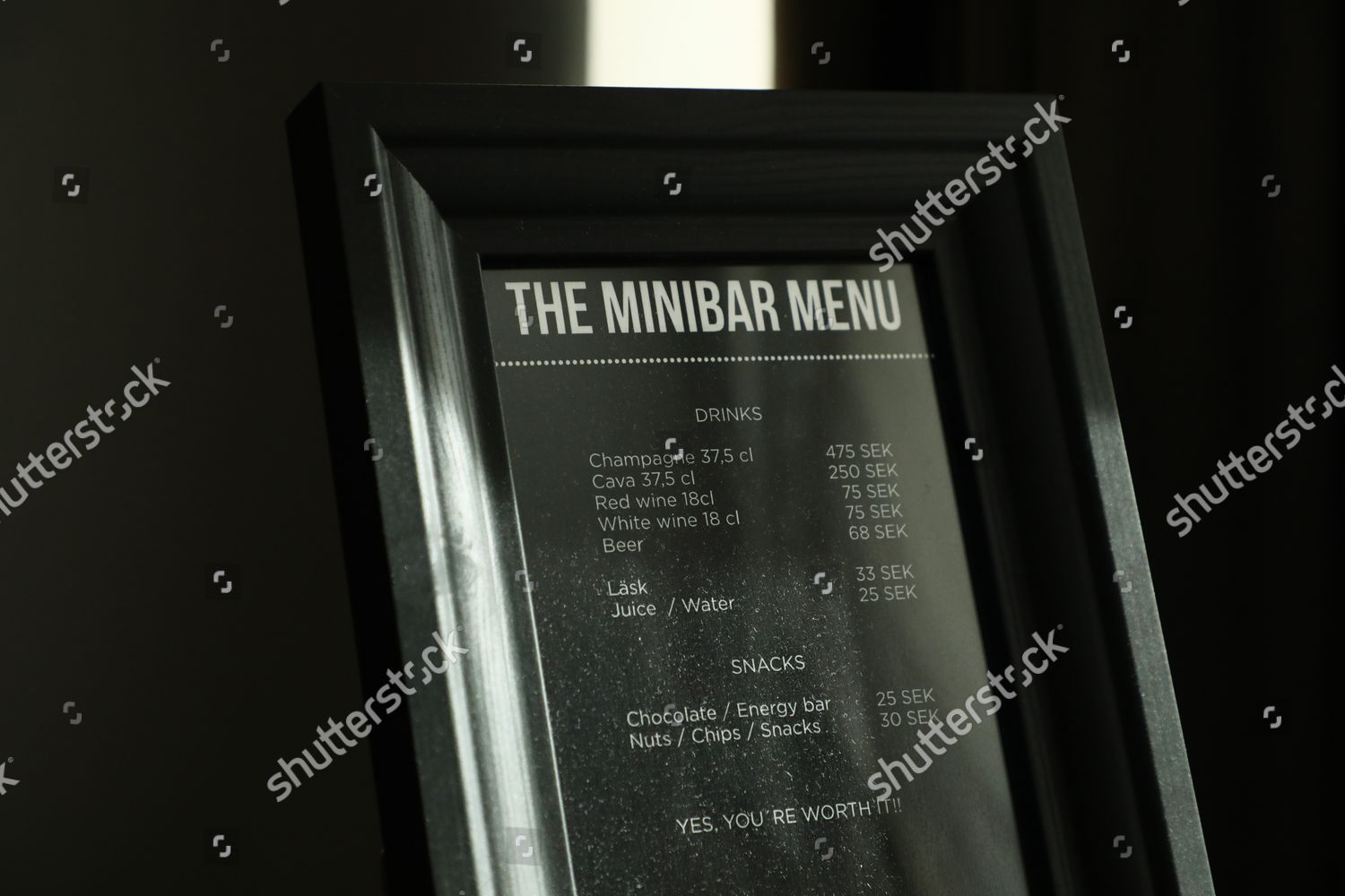 Minibar Menu Hotel Room Editorial Stock Photo - Stock Image | Shutterstock
