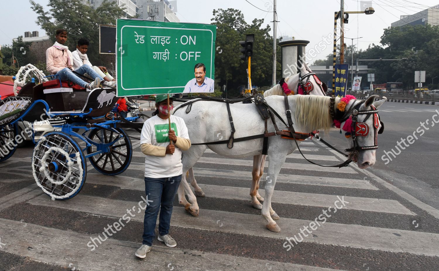 Civil Defense Volunteers Stand Near Horse Editorial Stock Photo - Stock ...