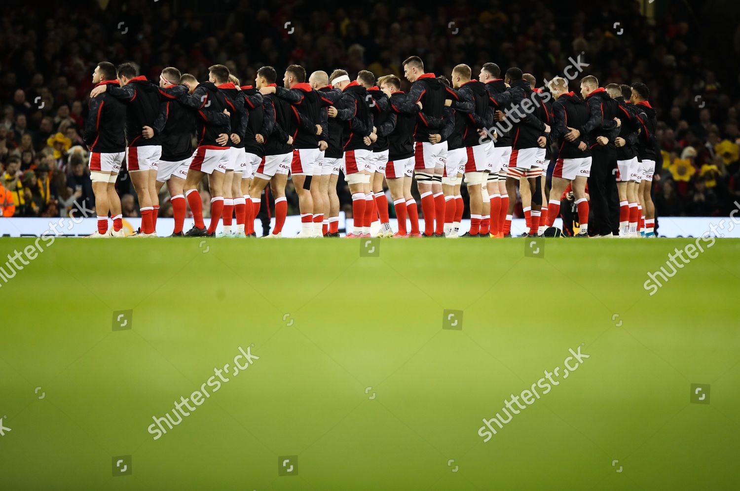 Wales Team Line Anthem Principality Stadium Editorial Stock Photo ...