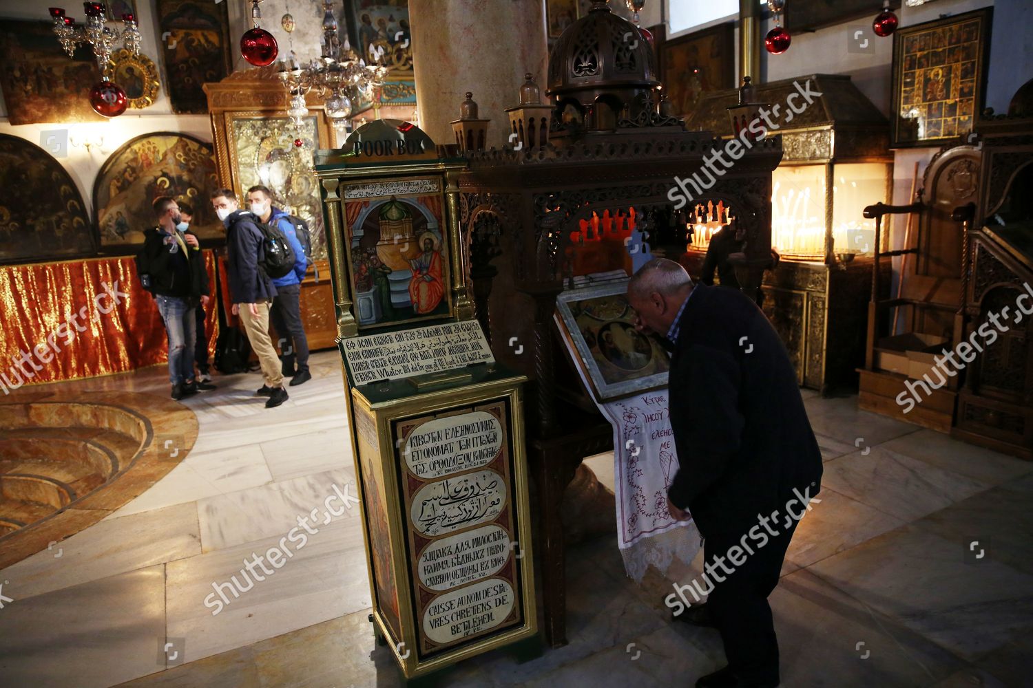 Priests Pray During Mass Holy Cave Editorial Stock Photo - Stock Image ...