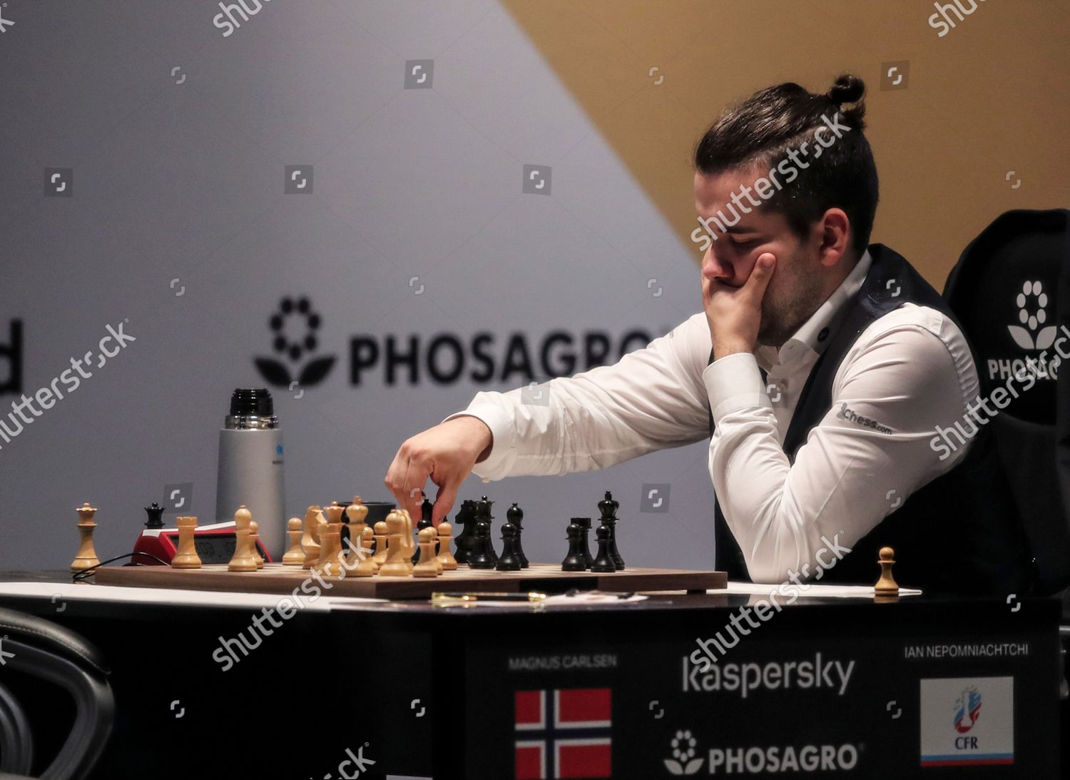 Ian Nepomniachtchi Russia Plays Against Defending Editorial Stock Photo ...