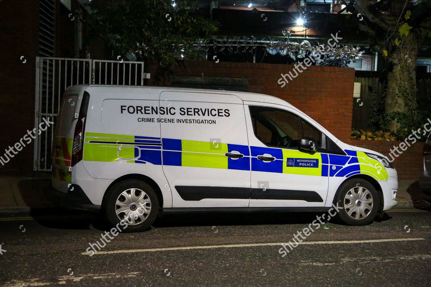 Forensic Car Parked Outside Block Flats Editorial Stock Photo - Stock ...