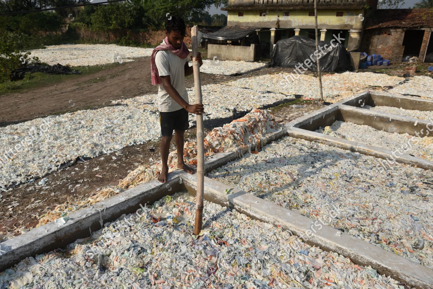 Waste Fabric Recycling Process By Which Editorial Stock Photo - Stock ...