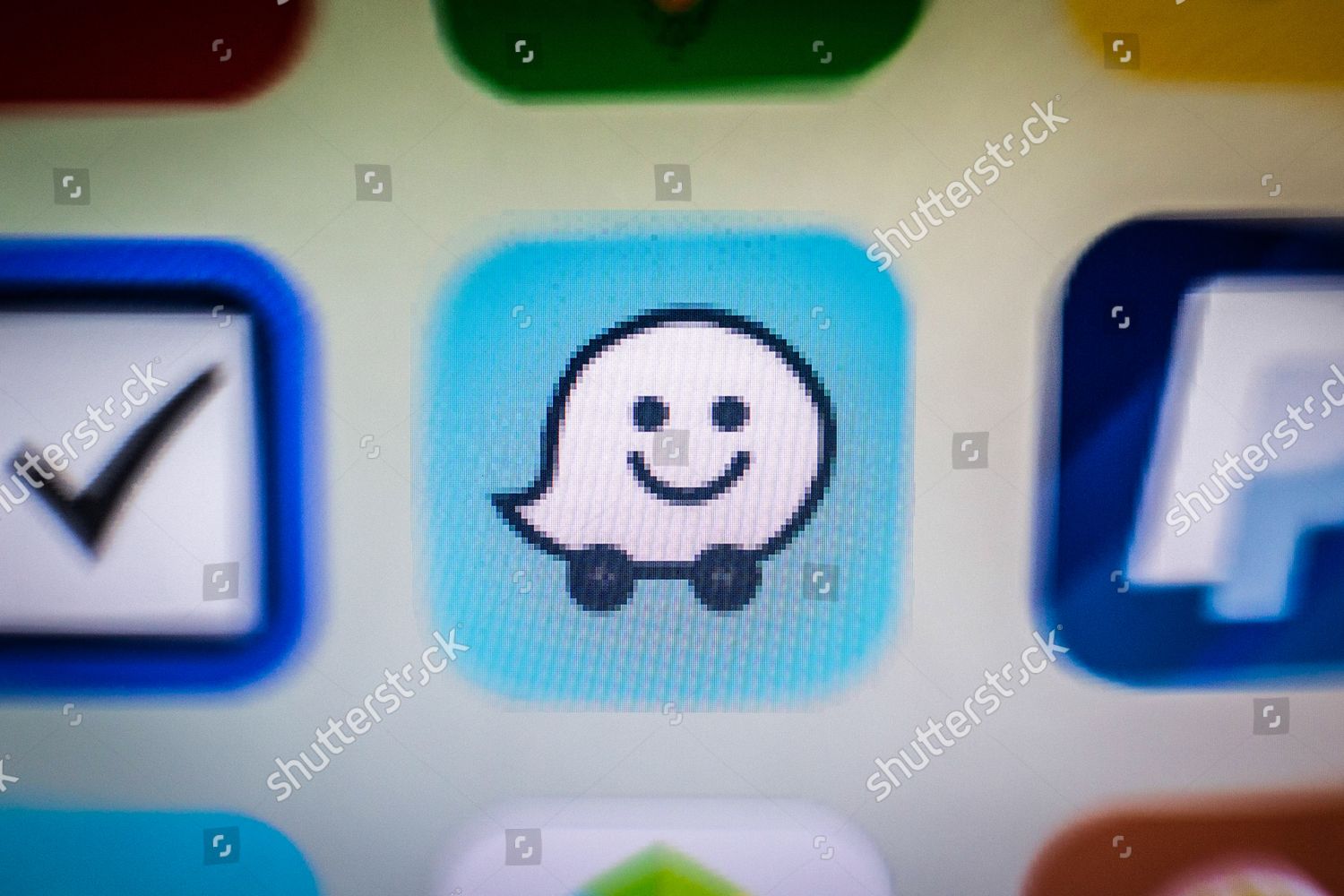 This Photo Illustration Focused Waze App Editorial Stock Photo - Stock ...