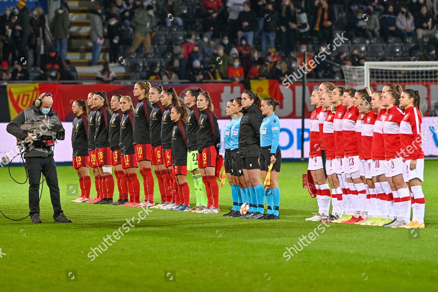 Teams Lined Before Soccer Game Between Editorial Stock Photo - Stock ...