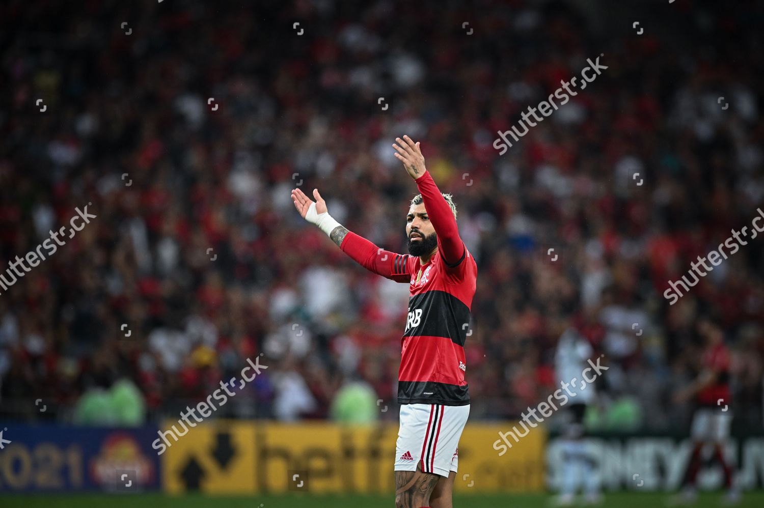 Gabriel Barbosa Reacts Fans Flamengo Team Editorial Stock Photo - Stock ...