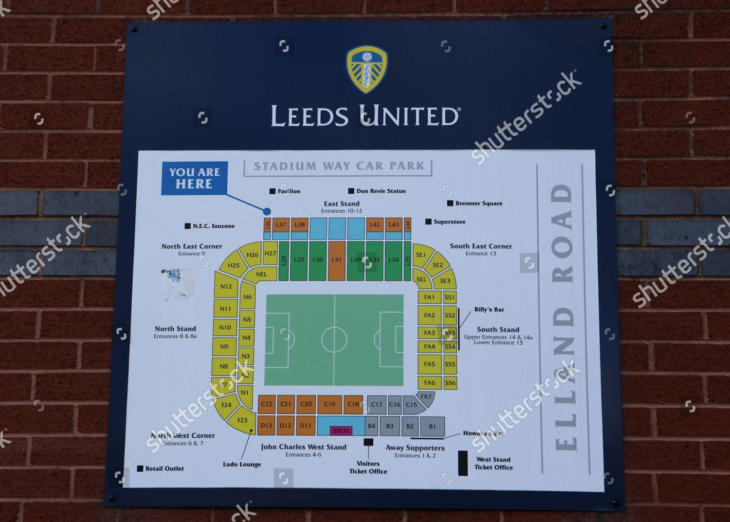 General View Leeds United Stadium Map Editorial Stock Photo - Stock ...