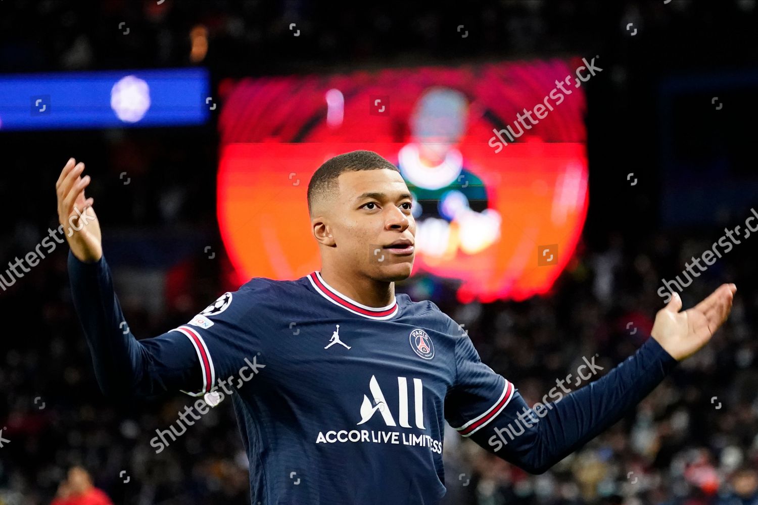 KYLIAN MBAPPE PSG CELEBRATES AFTER HE Editorial Stock Photo - Stock ...