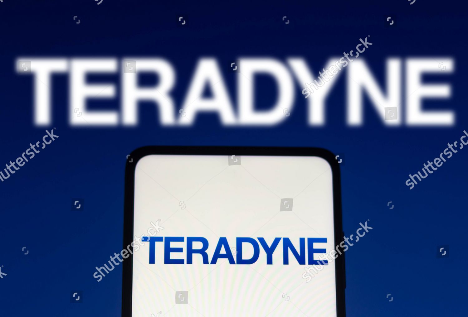 This Photo Illustration Teradyne Logo Seen Editorial Stock Photo ...