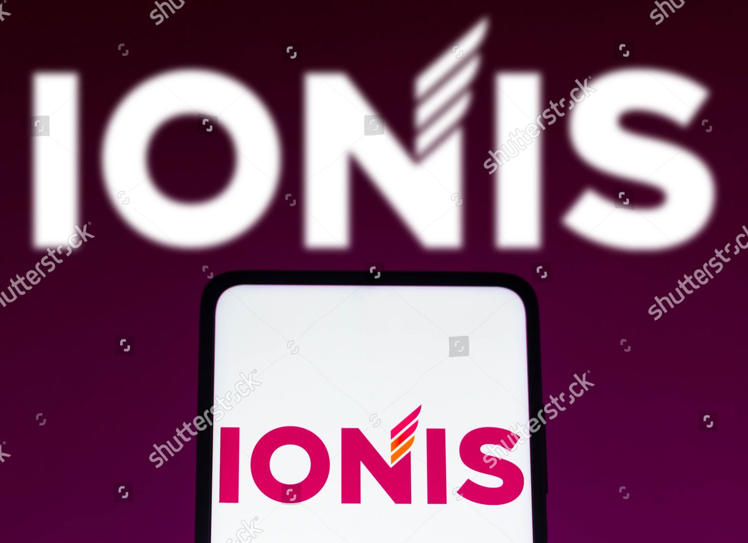 This Photo Illustration Ionis Pharmaceuticals Logo Editorial Stock ...