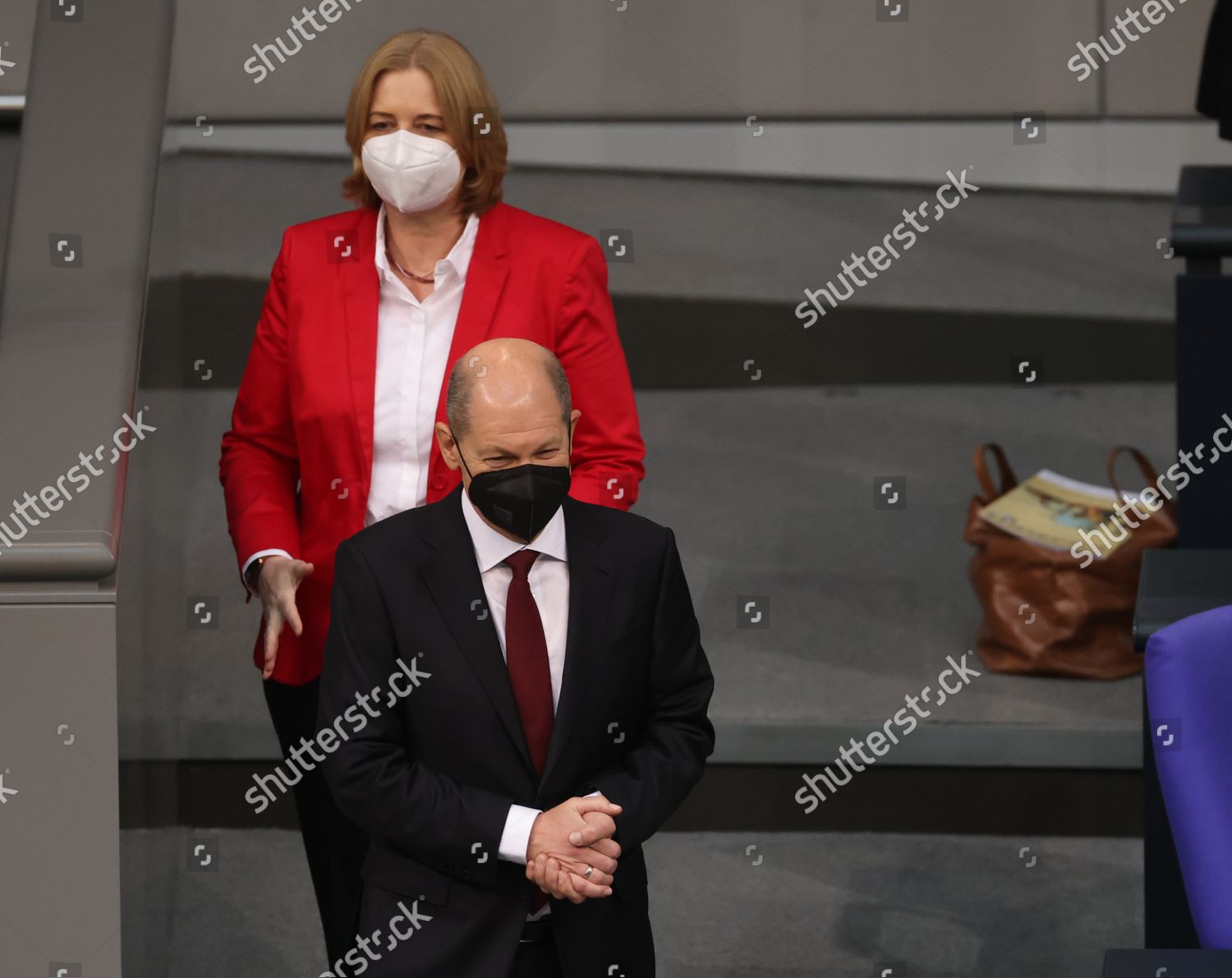 German Chancellor Olaf Scholz Front German Editorial Stock Photo ...