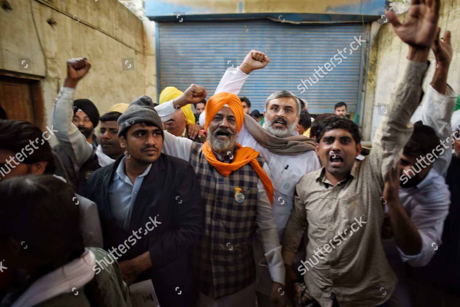Farmers Seen Cheering After Meeting Samyukt Editorial Stock Photo ...