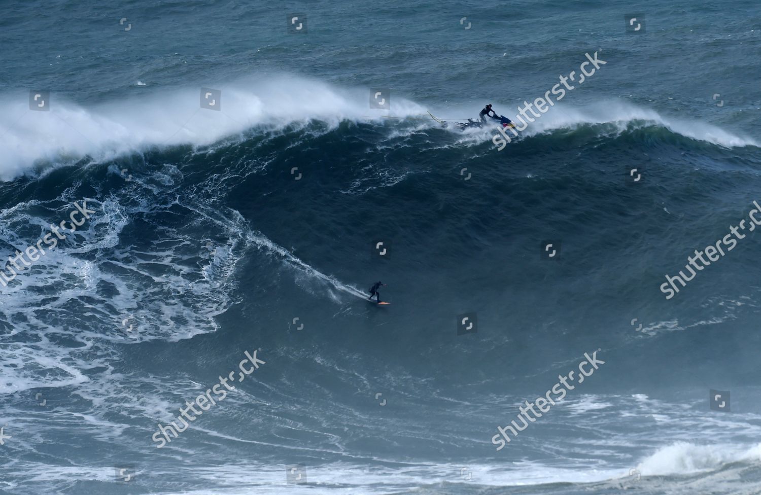 Big wave surfers practice help jet skis Editorial Stock Photo - Stock ...