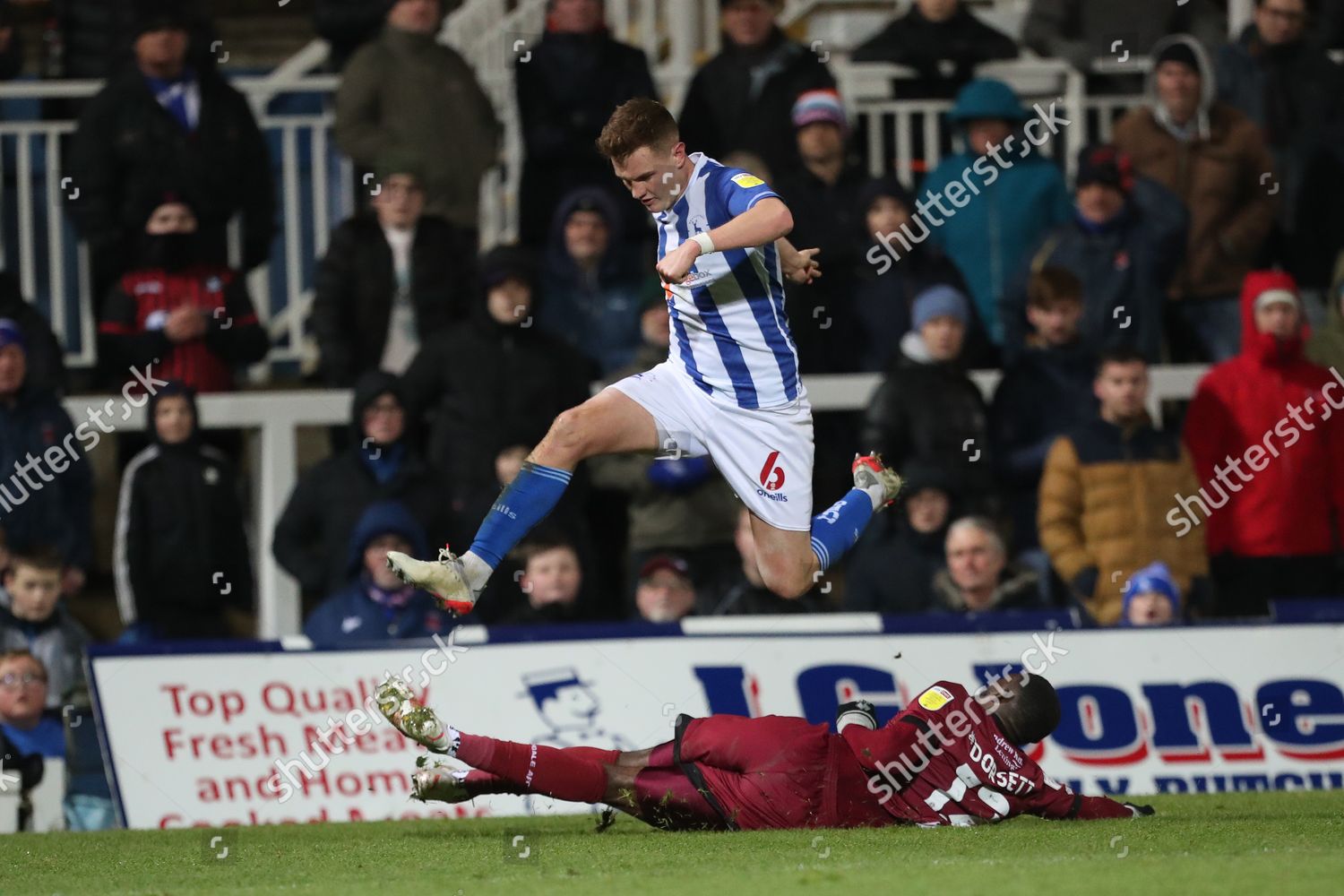 Rochdales Jeriel Dorsett Tackles Hartlepool Uniteds Editorial Stock ...