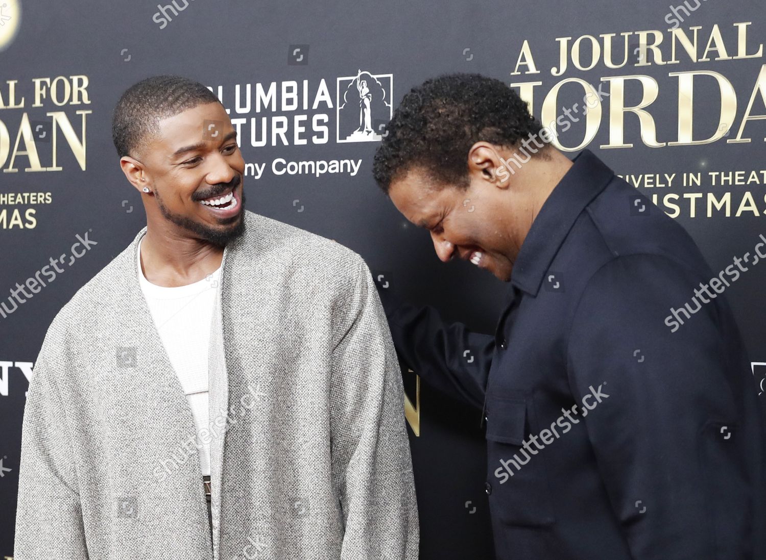 Michael B Jordan Denzel Washington Arrive Editorial Stock Photo - Stock ...