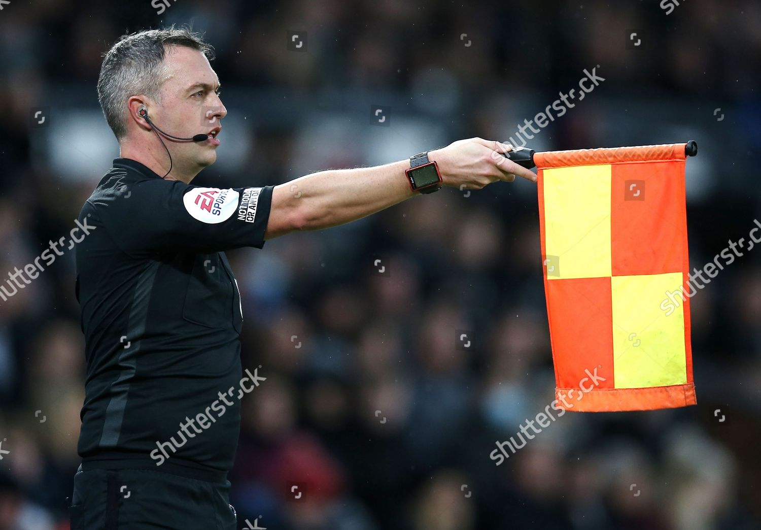 Assistant Referee Waves Offside Editorial Stock Photo - Stock Image ...