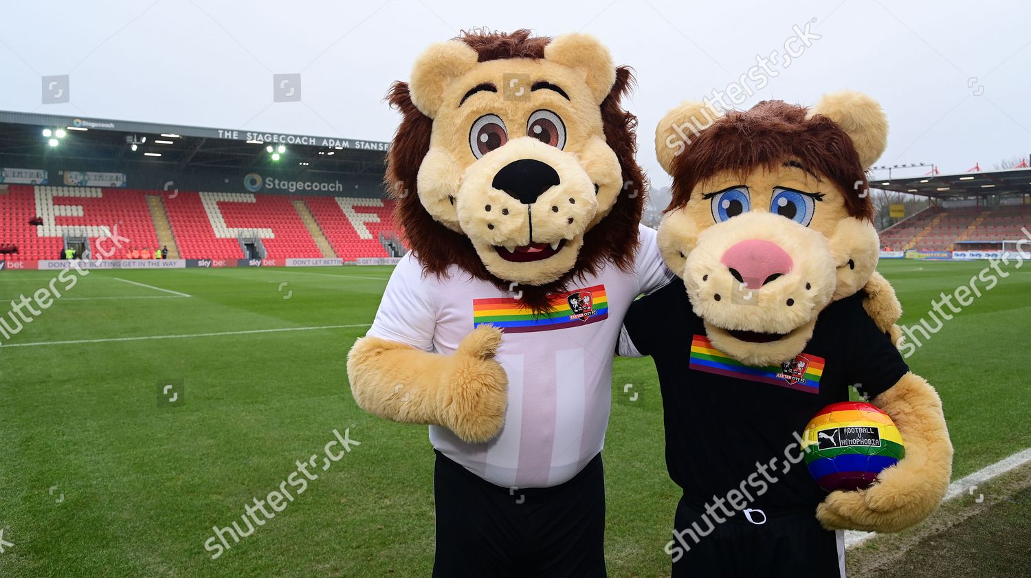 Exeter City Mascots Grecian Lexy Lions Editorial Stock Photo - Stock ...
