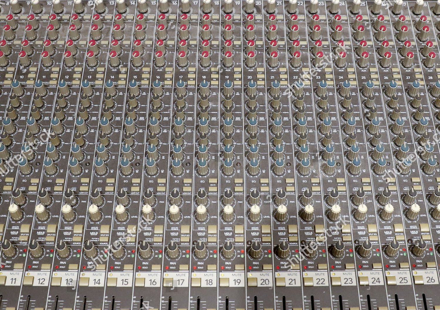 Mackie Soundboard Along Vintage Storied Guitars Editorial Stock Photo ...