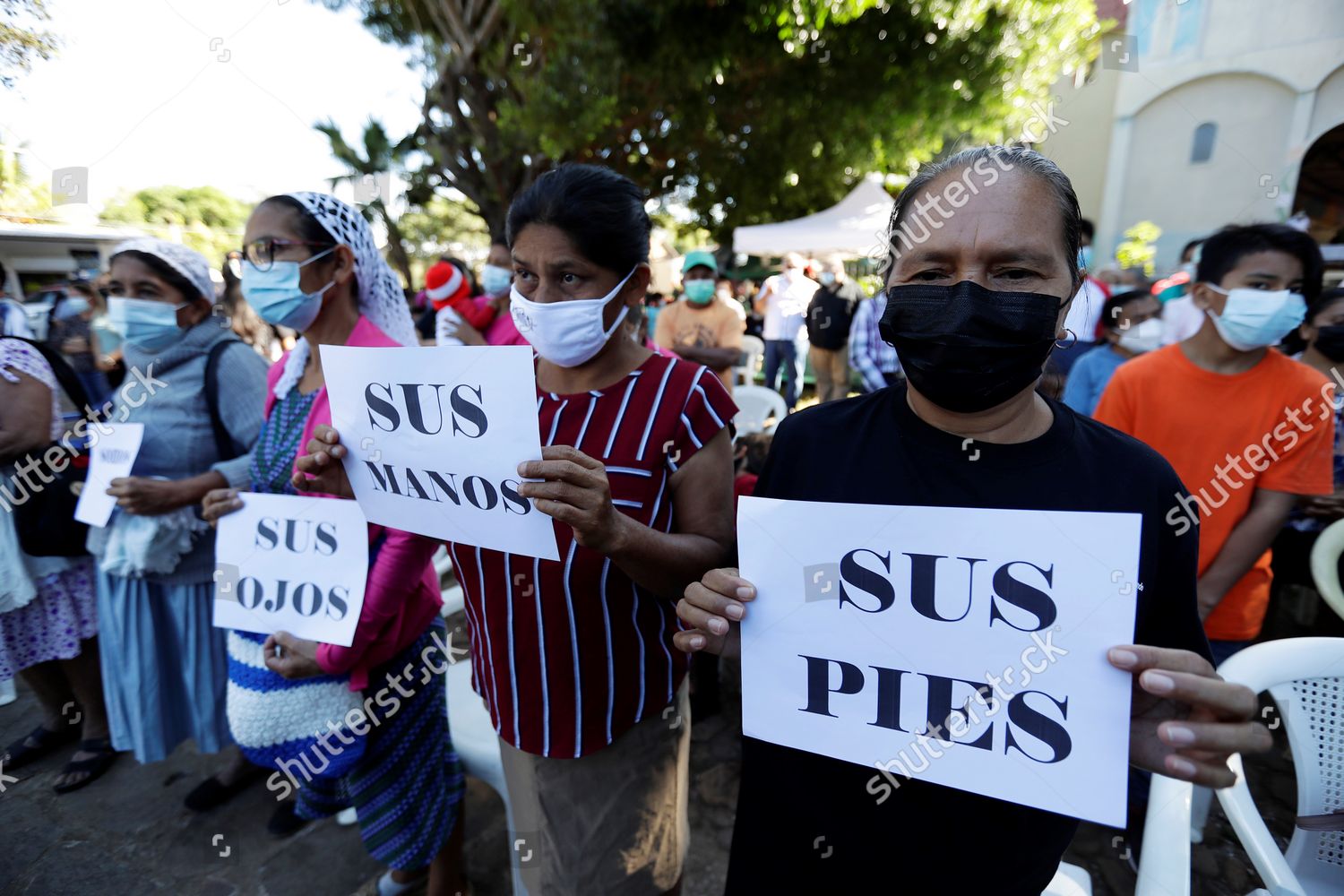 People Hold Placards During Event Related Editorial Stock Photo - Stock ...