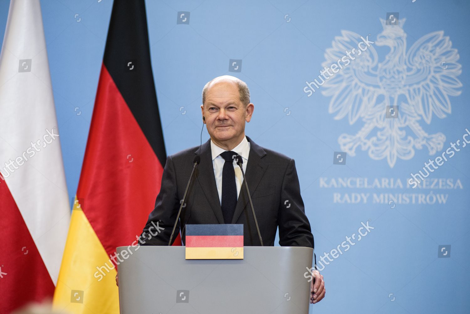 German Chancellor Olaf Scholz Seen Speaking Editorial Stock Photo ...