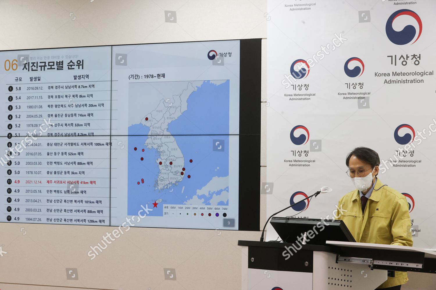 Korea Meteorological Administration Official Gives Briefing Editorial ...