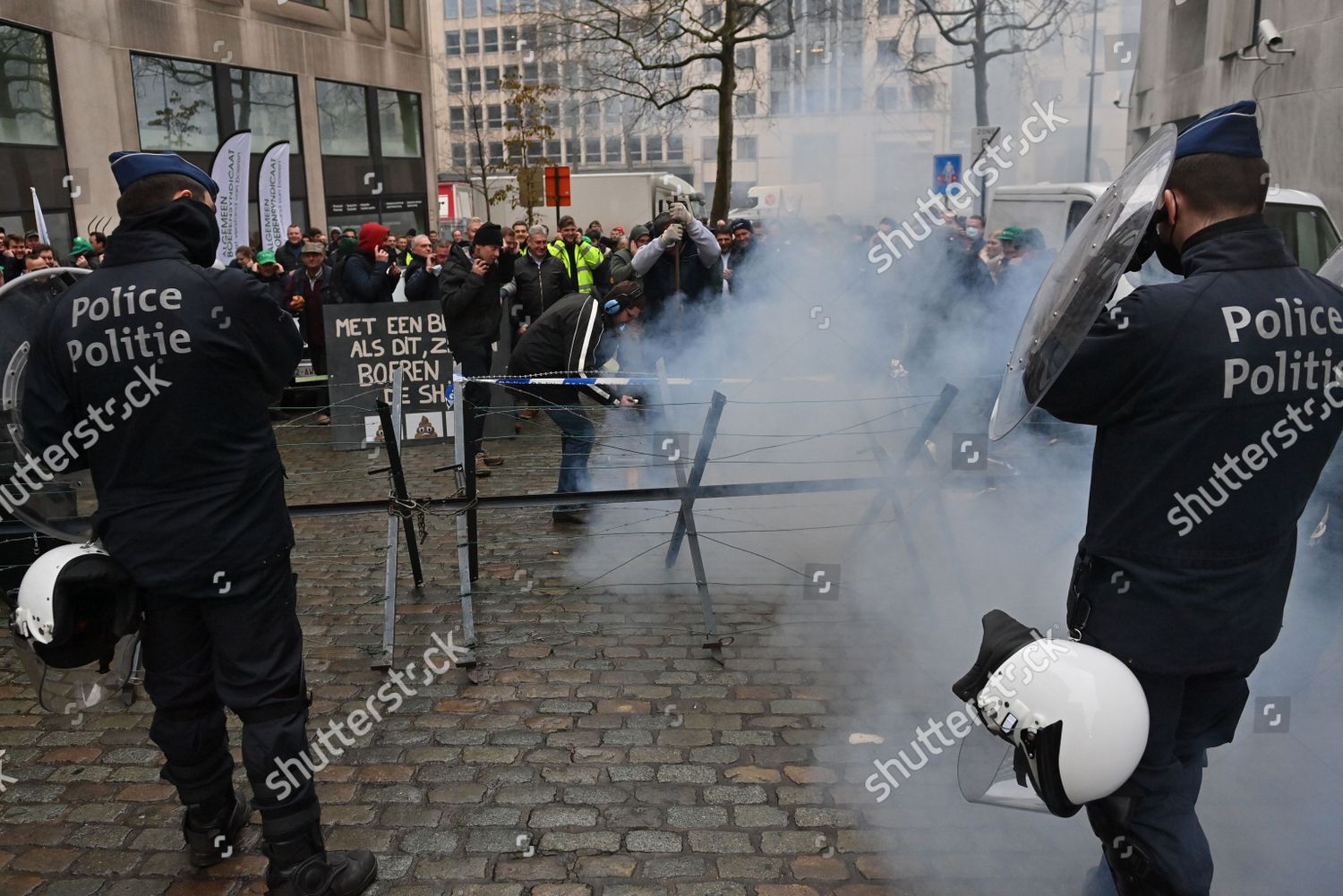 Illustration Shows Protest Pig Farmers Organized Editorial Stock Photo ...