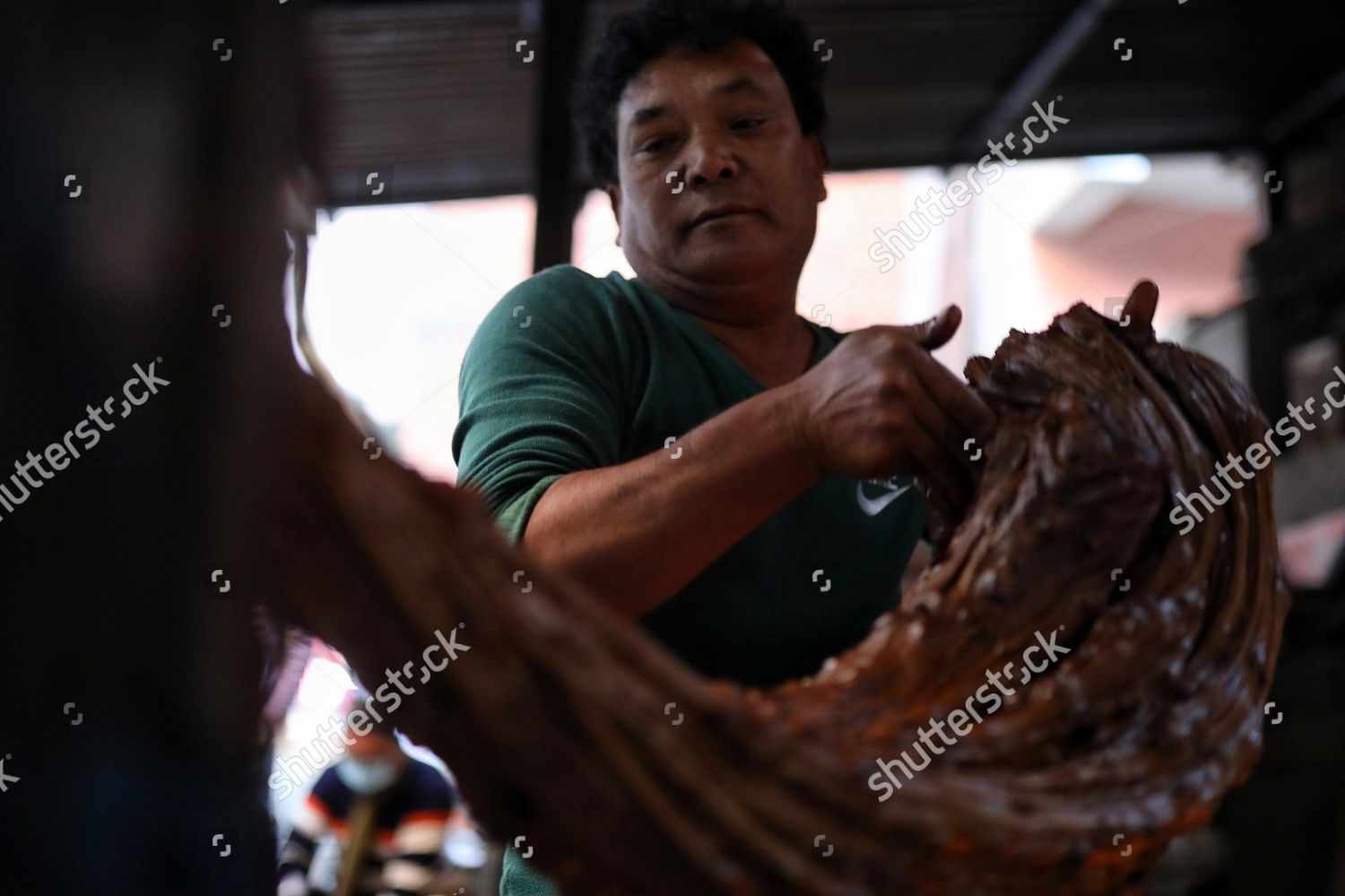 Man Makes Chaku Nepalese Sweet Made Editorial Stock Photo - Stock Image ...
