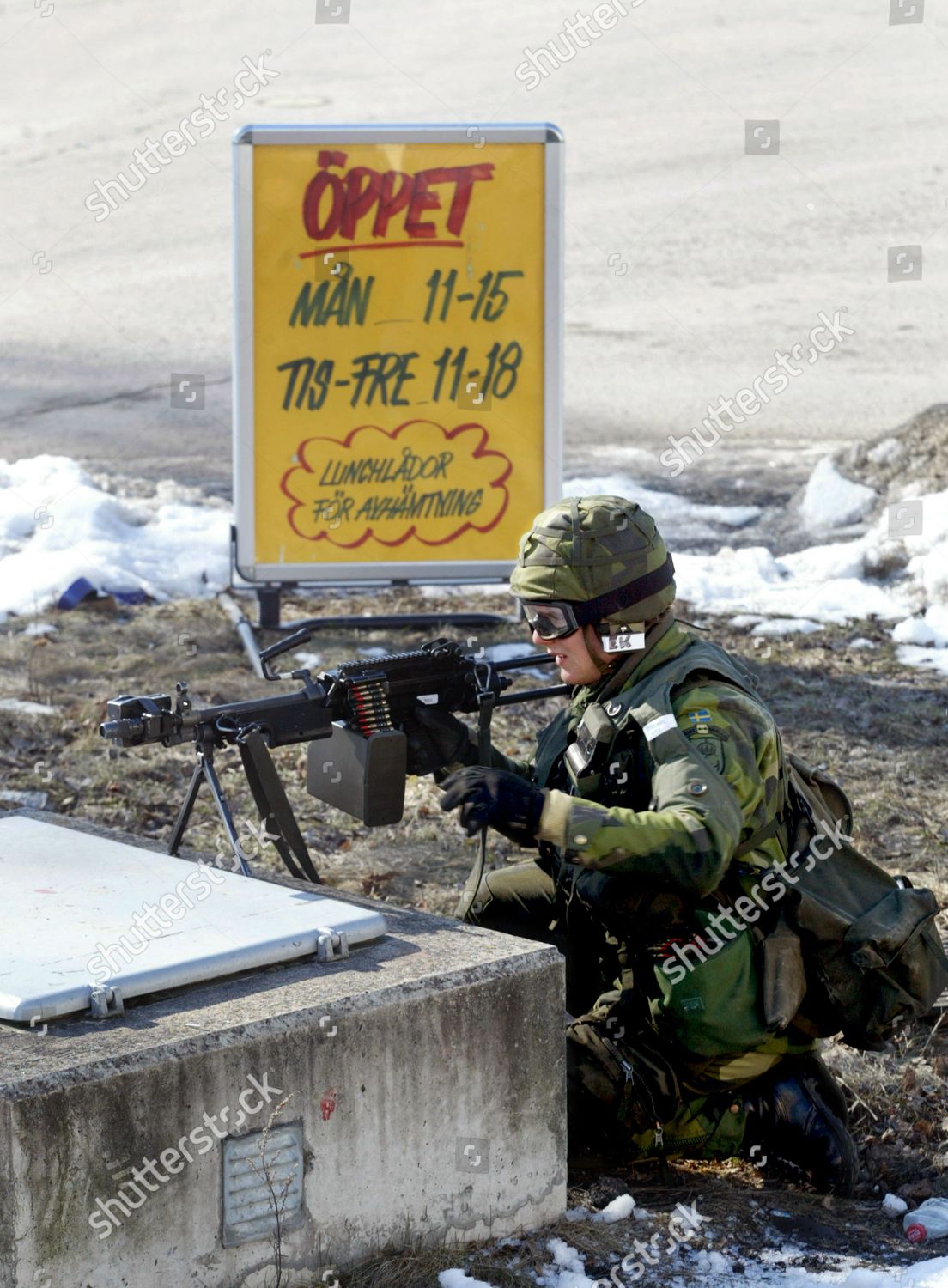 Swedish Army Practicing Ground Combat Central Editorial Stock Photo ...