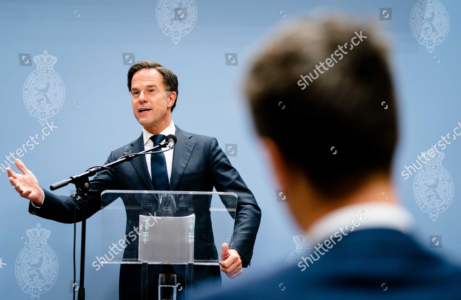 Mark Rutte L Vvd Gives Press Editorial Stock Photo - Stock Image ...
