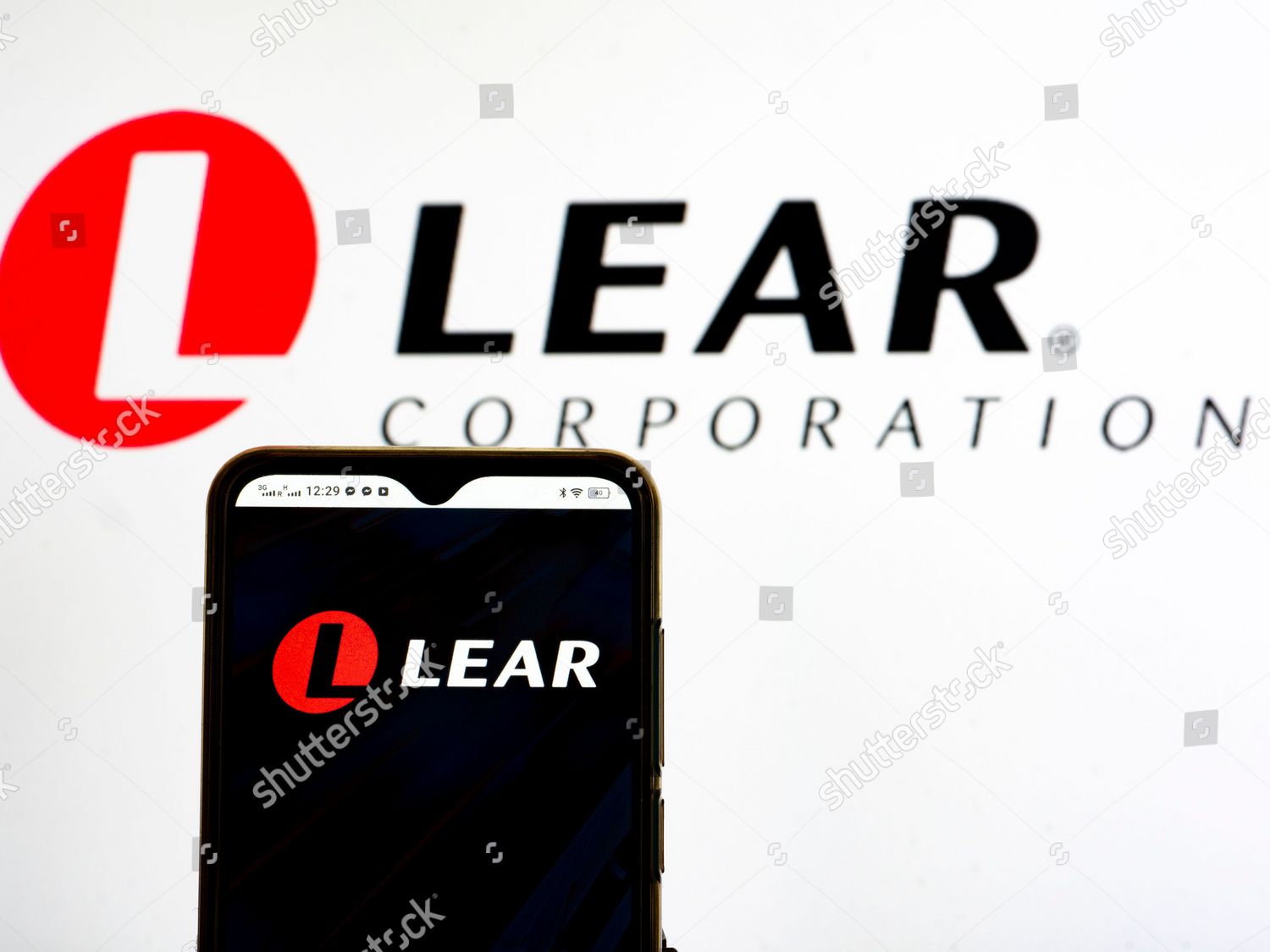 This Photo Illustration Lear Corporation Logo Editorial Stock Photo ...