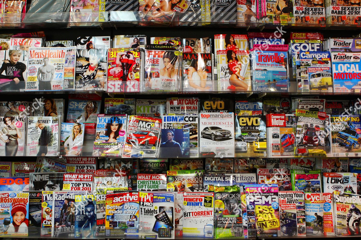 Shelves Magazines Newsagents Shop Editorial Stock Photo - Stock Image ...