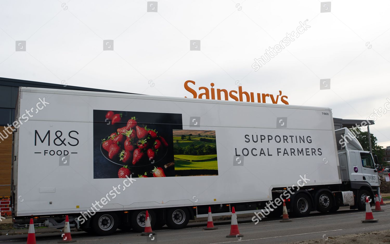 Huge Ms Articulated Lorry Passes New Editorial Stock Photo - Stock ...