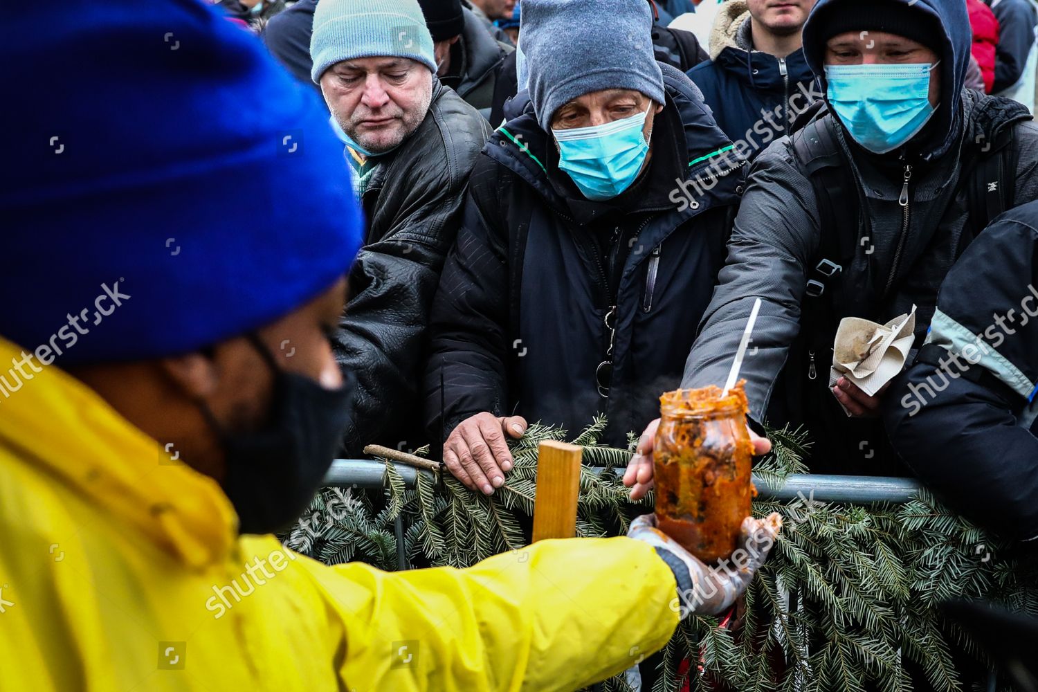 Traditional Stewed Cabbage Bigos Being Distributed Editorial Stock ...