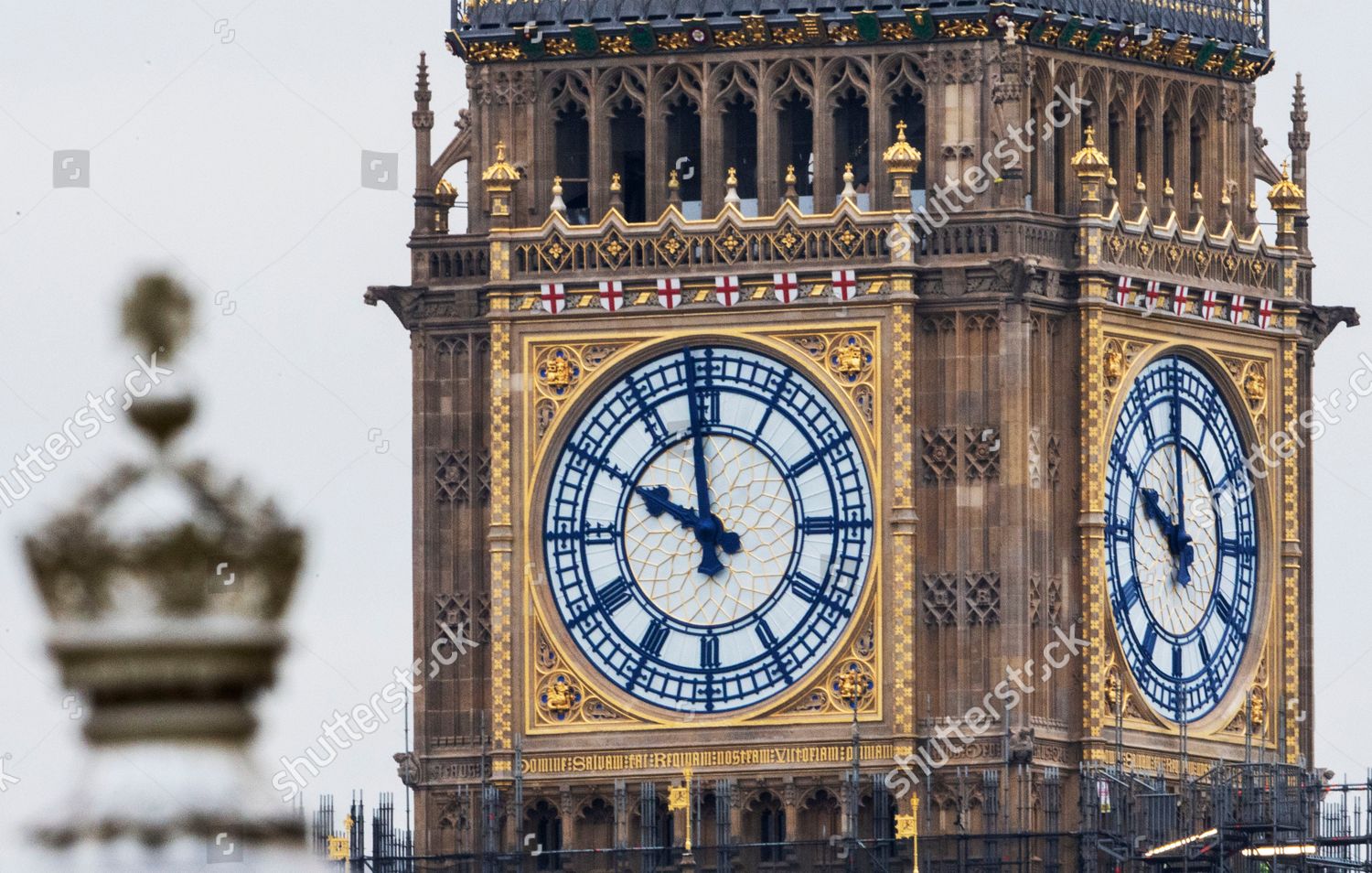 Elizabeth Tower Clock Faces Now Completely Editorial Stock Photo ...