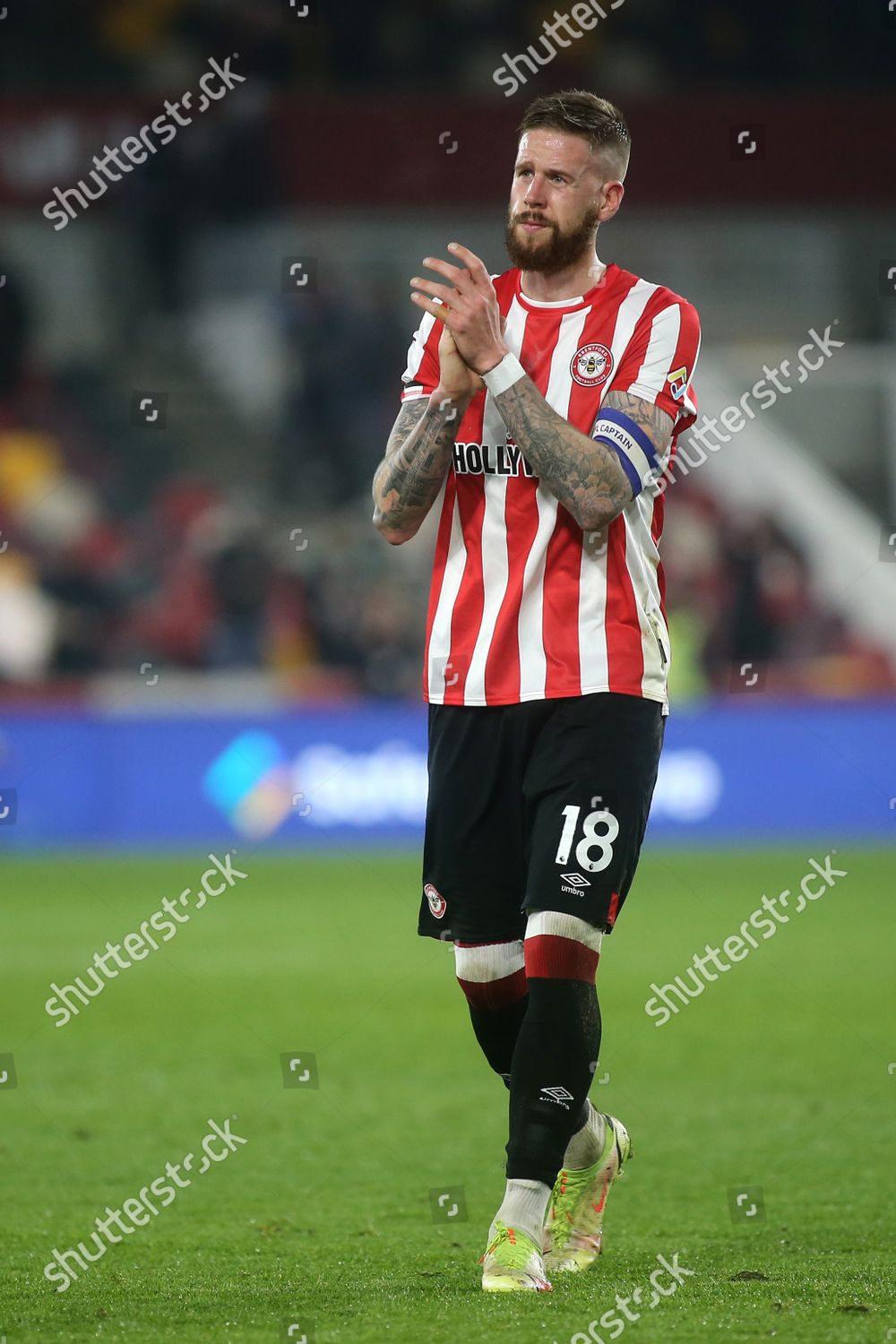 Brentford Captain Pontus Jansson Applauds Home Editorial Stock Photo - Stock Image | Shutterstock