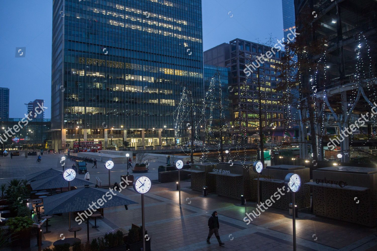 Deserted Street Canary Wharf During Rush Editorial Stock Photo - Stock ...