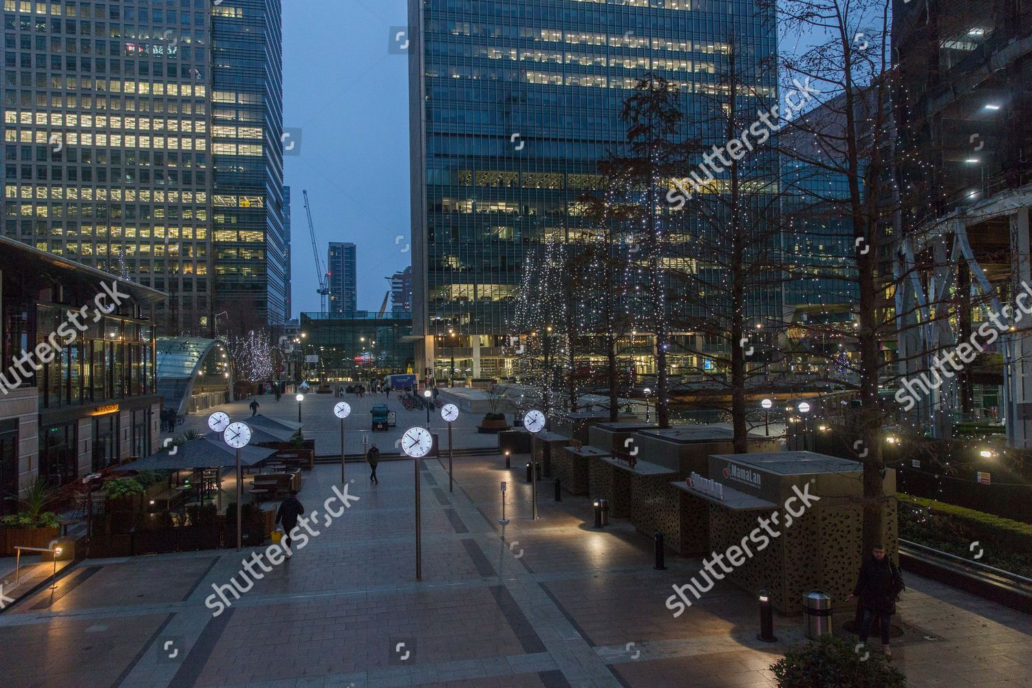 Deserted Street Canary Wharf During Rush Editorial Stock Photo - Stock ...