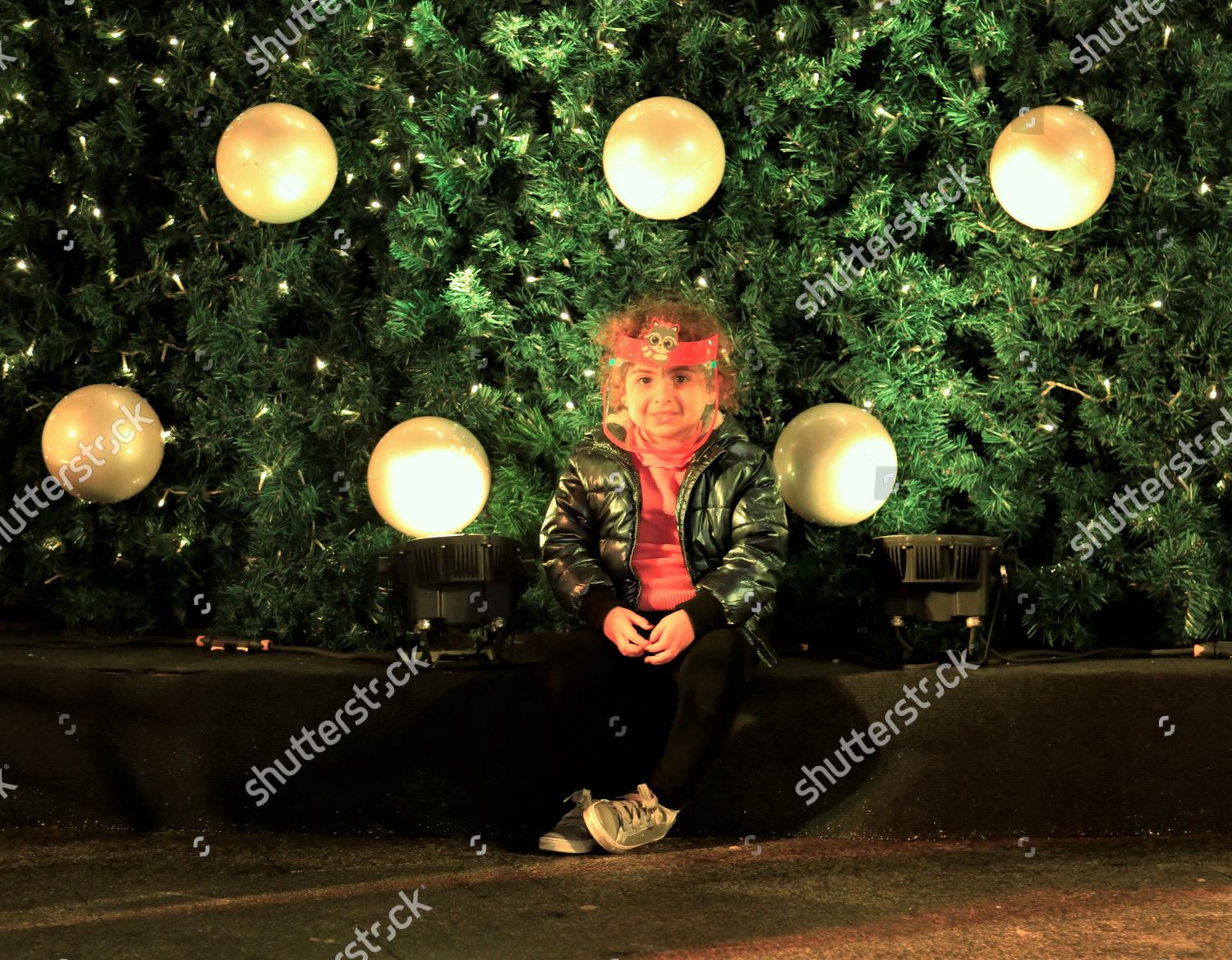 Girl Face Shield Poses Photos Front Editorial Stock Photo - Stock Image ...