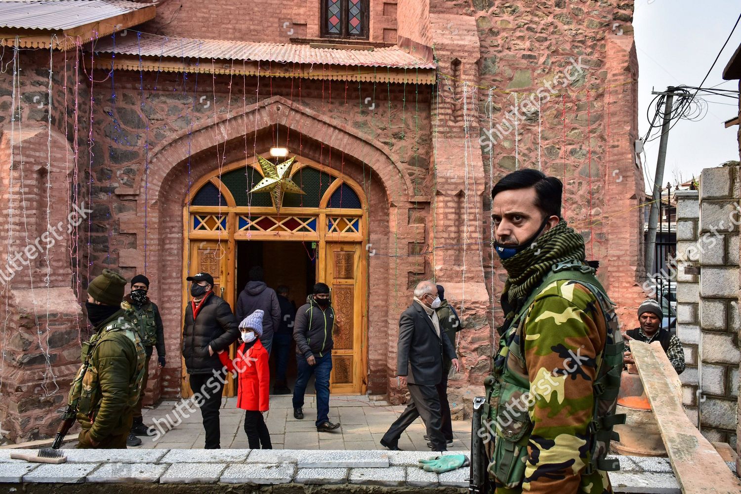 Policemen Stand Alert Christian Devotees Walk Editorial Stock Photo ...