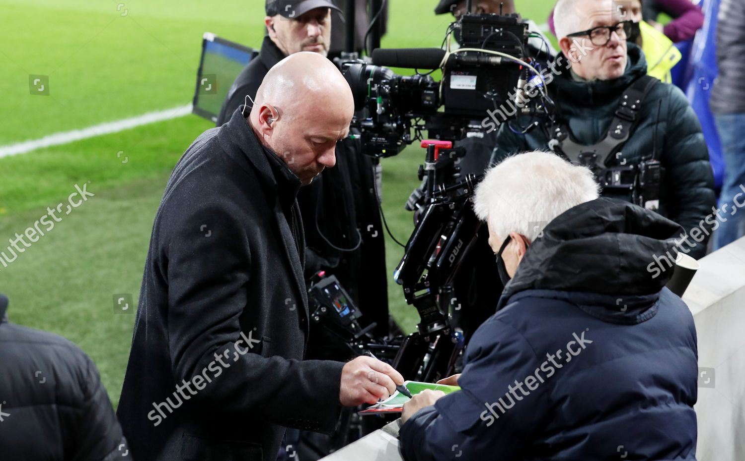 Alan Shearer Signs Autographs Pitch Side Editorial Stock Photo - Stock ...