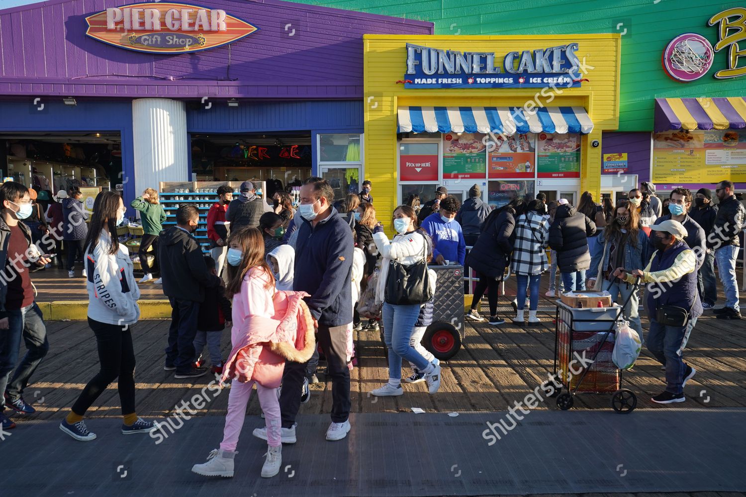 People Walking On Santa Monica Pier Editorial Stock Photo - Stock Image ...