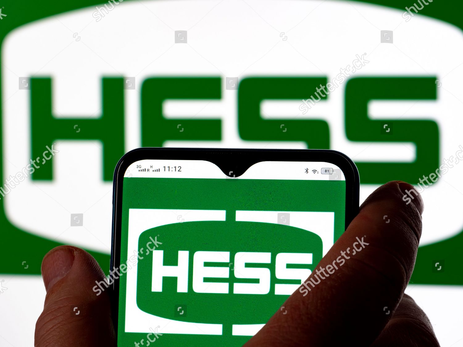 This Photo Illustration Hess Corporation Logo Editorial Stock Photo ...