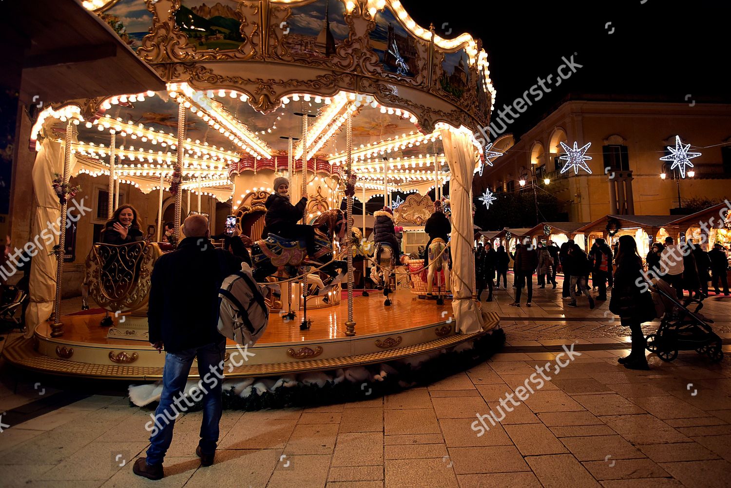 Children Have Fun On Carousel Located Editorial Stock Photo - Stock ...