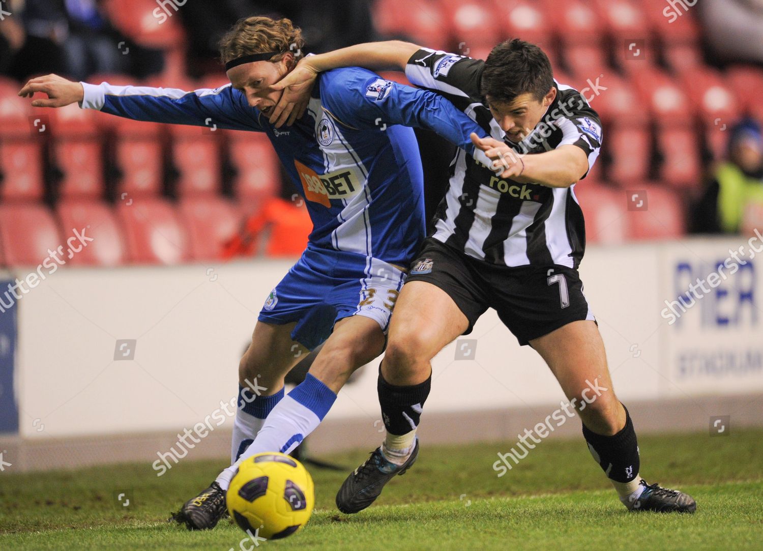 Ronnie Stam Wigan Athletic Challenges Joey Editorial Stock Photo ...